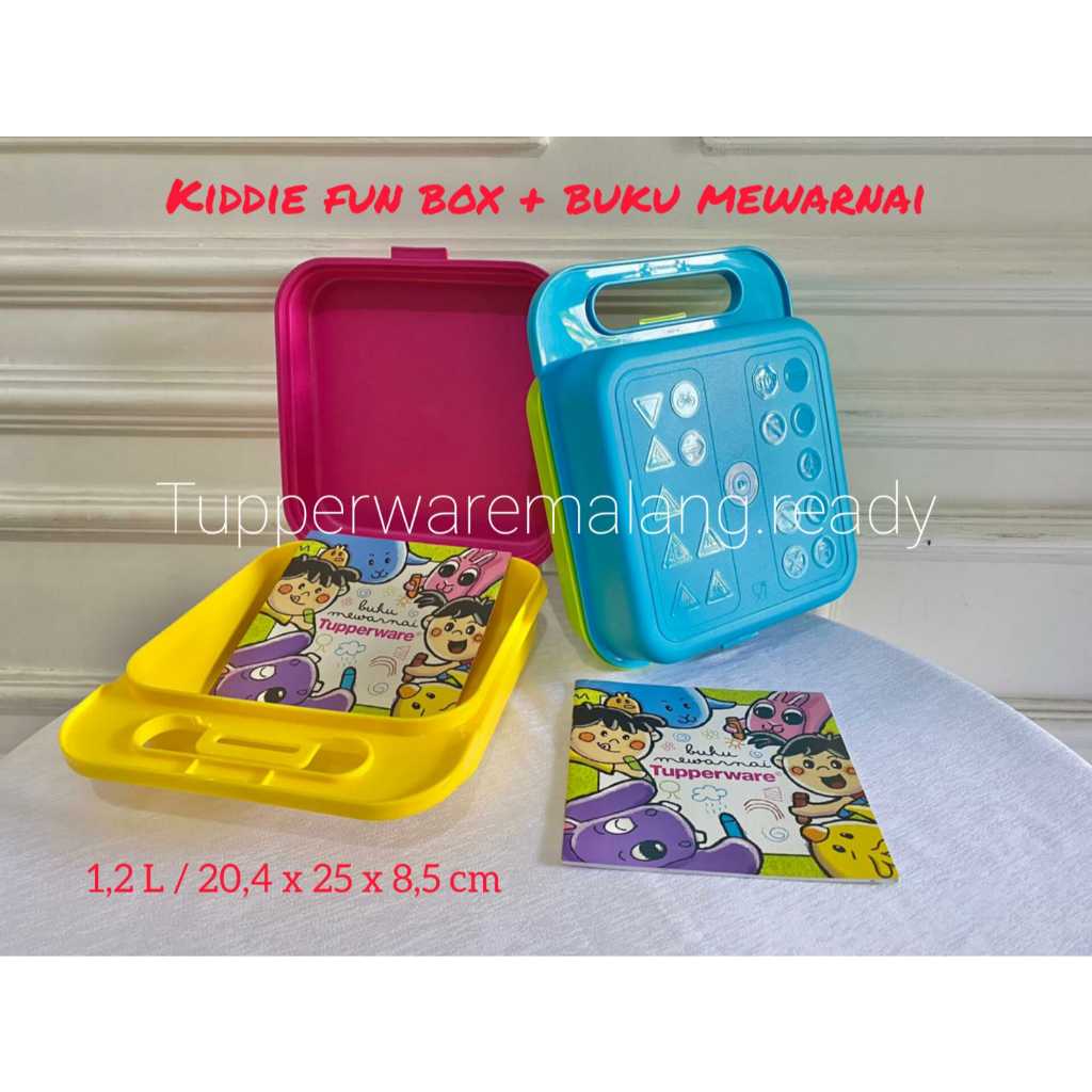 Jual FREE BUKU MEWARNAI!! TUPPERWARE KIDS KIDDIE FUN BOX KOTAK ...