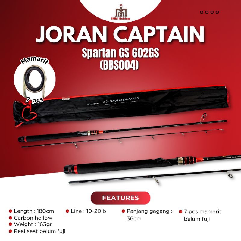 Jual JORAN CAPTAIN SPARTAN | Tongkat Pancing | Fishing Rod | Spinning ...