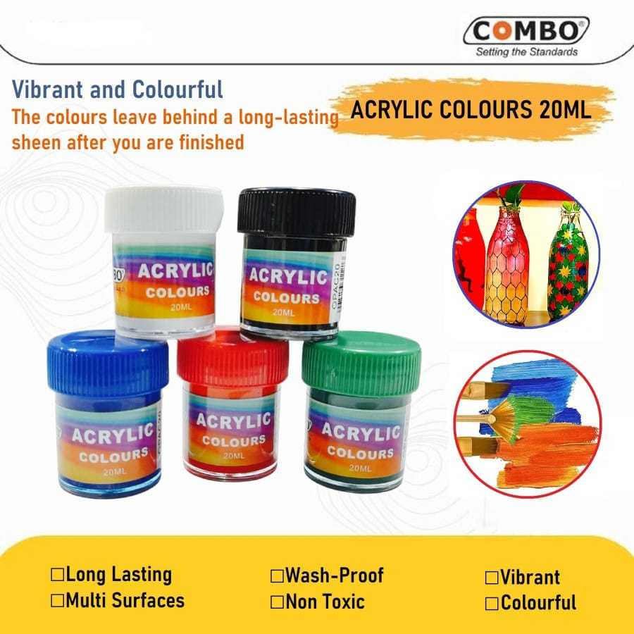 Jual Cat Akrilik 20ml / Cet Akrilik / Acrylic Colour Painting / Cat ...