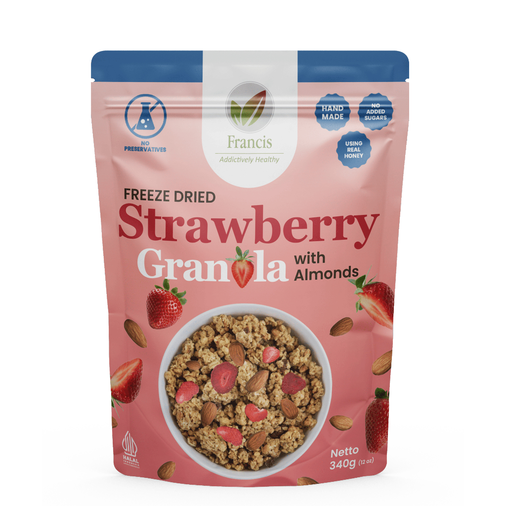 Jual Francis - Freeze Dried Strawberry Granola With Almonds 340 Gram ...