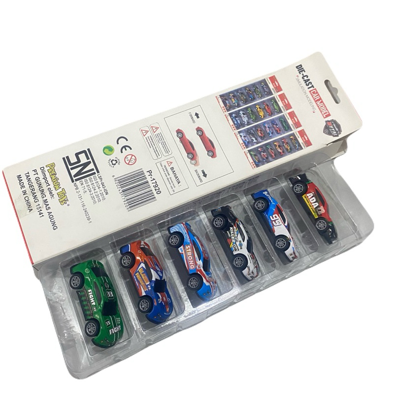 Jual Mainan Diecast Car Model Mobil Balap isi 6pcs | Shopee Indonesia