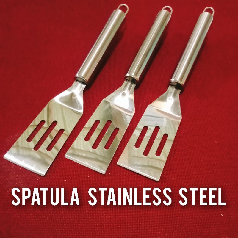 Jual SPATULA STAINLESS STELL UNTUK ROTI BAKAR KEBAB BURGER DAGING DLL ...
