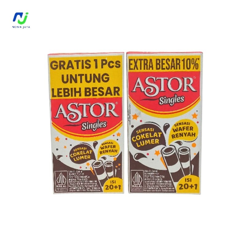 Jual Astor Singles Box Isi 20+Exstra 1 Pcs×16g(SENSASI COKELAT LUMER ...