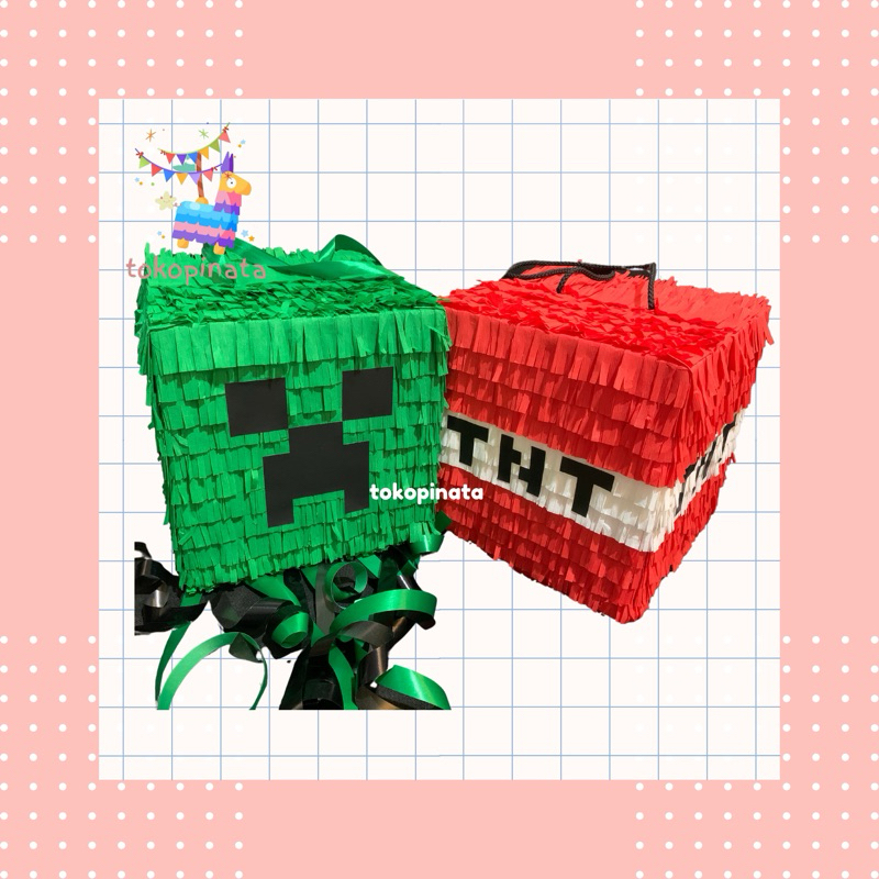 Jual Pinata TNT Minecraft 3D / Pinata Minecraft / Pinata TNT / Pinata ...