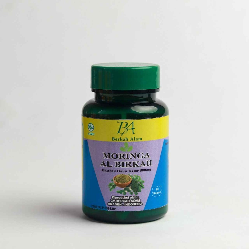 Jual Kapsul Ektrak Daun Kelor Moringa Al Birkah Kapsul Ekstrak Daun ...