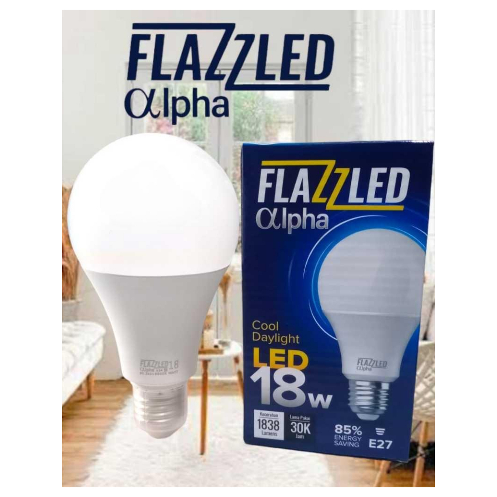 Jual LAMPU FLAZZLED ALPHA BULB 18 W CAHAYA PUTIH SUPER TERANG (LAMPU ...