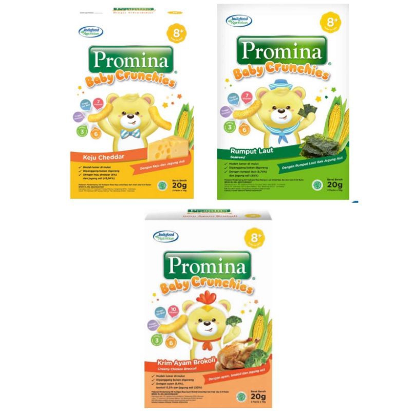 Jual Promina Cemilan bayi 8+ Baby Crunchies Keju Rumput laut ayam ...