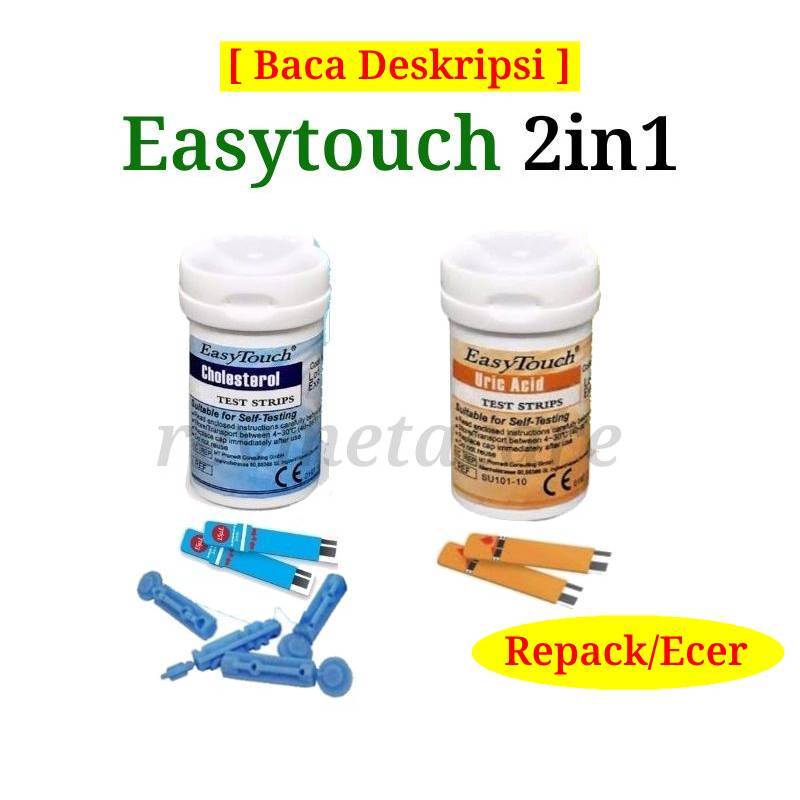 Jual Strip Easy Touch 2in1 Tes Cek Ukur Kolesterol Dan Asam Urat Stik ...