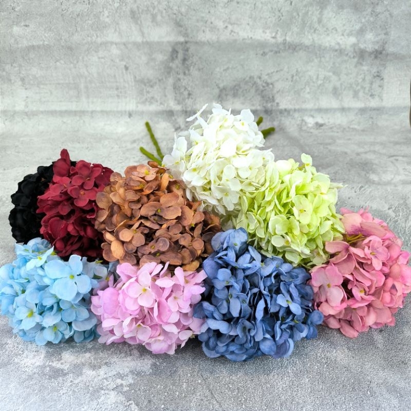 Jual LN039 Bunga Hydrangea Hortensia 1 tangkai panjang Premium ...