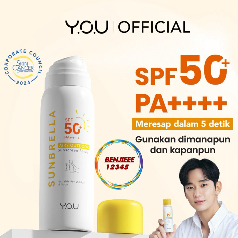 Jual YOU Sunbrella Airy Outdoor Sunscreen Spray SPF50+ PA++++ Tabir ...