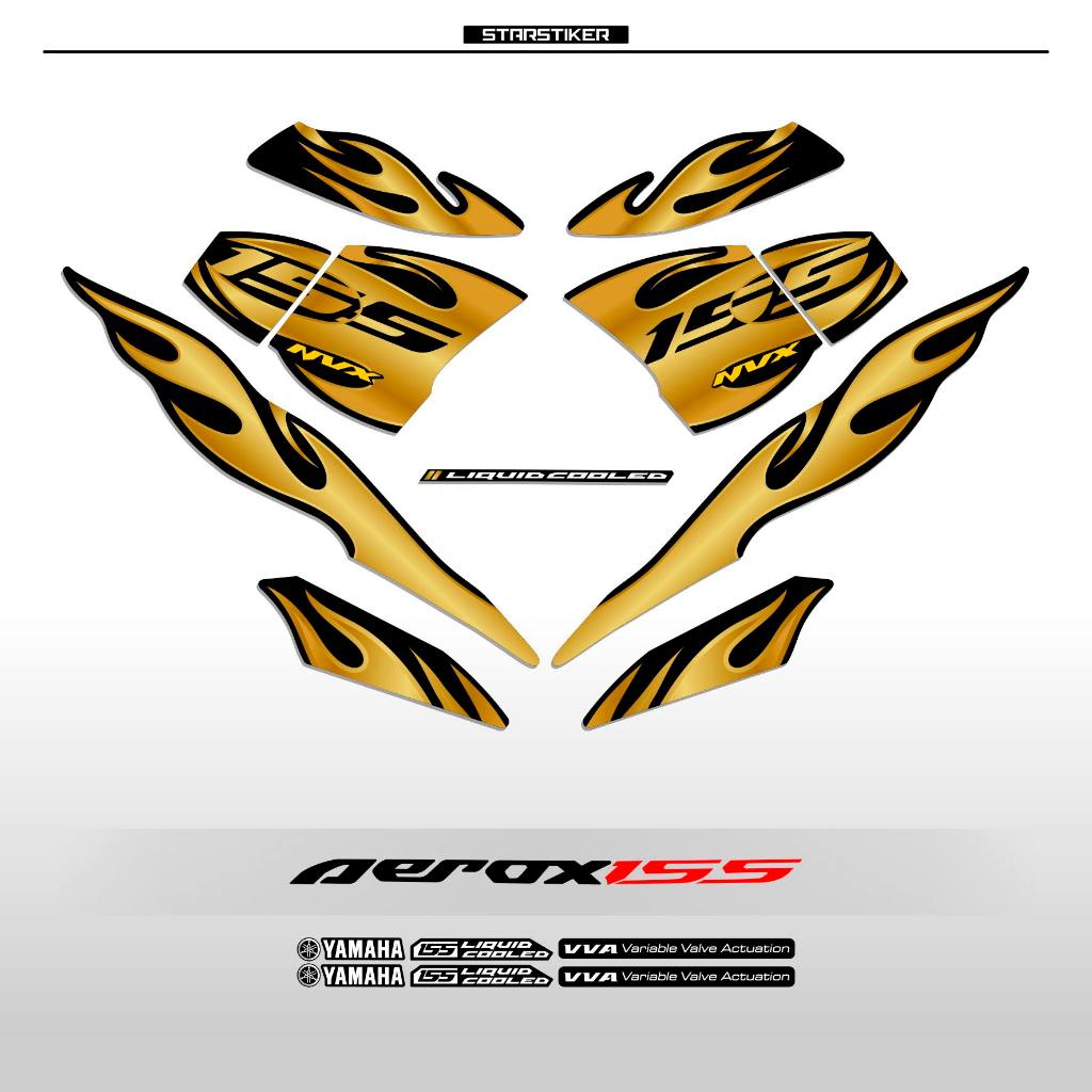 Jual STRIPING AEROX NEW V2 MOTIF 13 TRIBAL FIRE HOTWHELLS API /155 ...