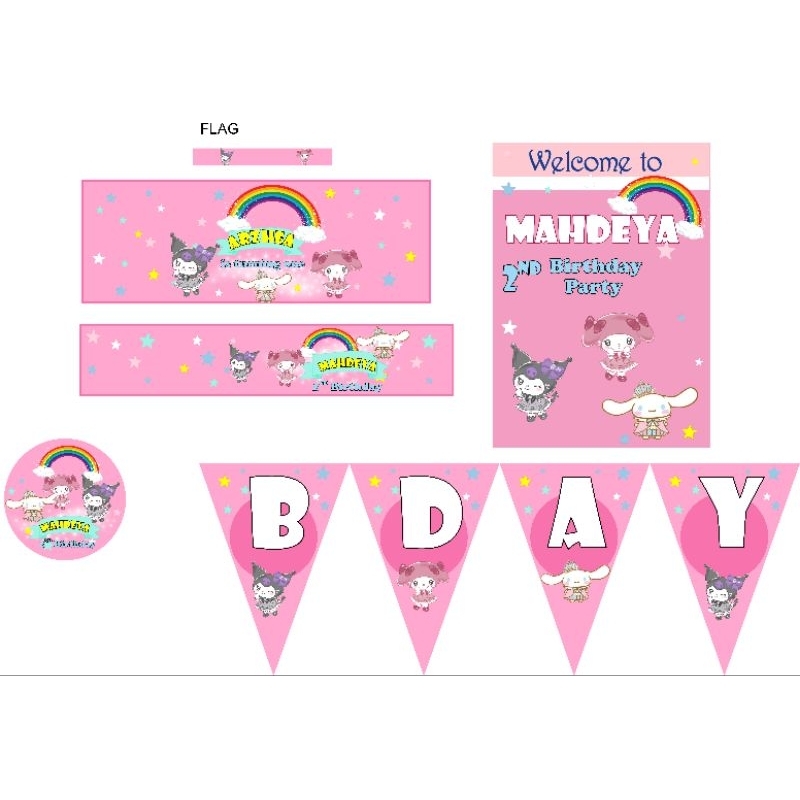 Jual PRINTABLE SWEET CORNER SANRI0/ LABEL DESSERT TABLE KUROMI/ HIASAN ...