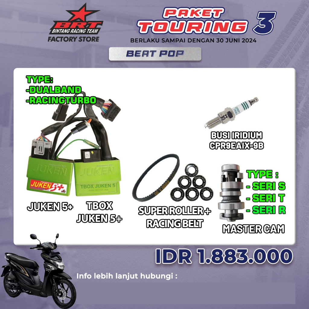 Jual PAKET TOURING 3 BEAT POP ESP BRT - ECU JUKEN 5+ - MASTERCAM NOKEN ...