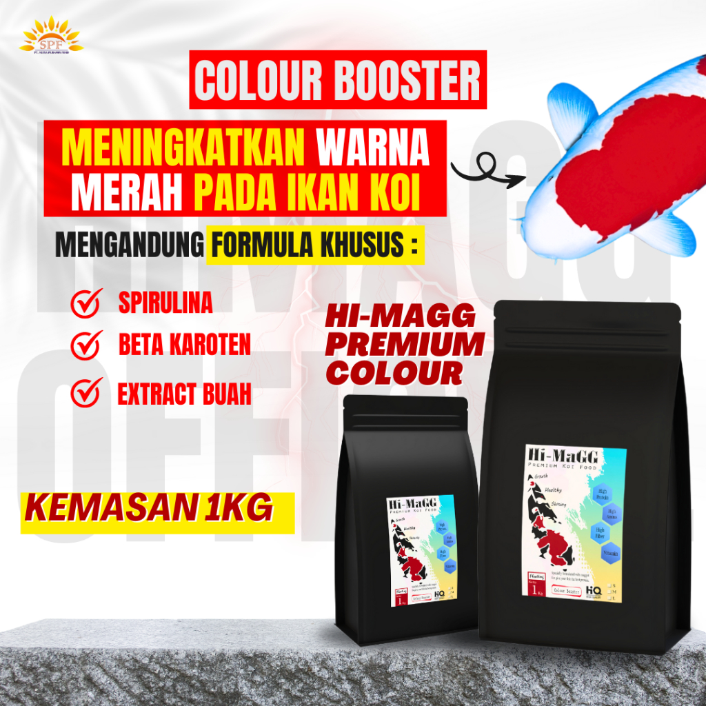 Jual Pakan Ikan Koi Colour / Pelet Ikan Koi BOOSTER COLOUR / Pelet ikan ...