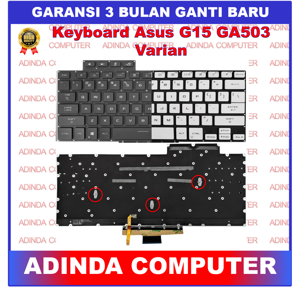 Jual Keyboard Asus ROG Zephyrus GA503 M16 GU603 GU603H GU603HE GU603HR ...