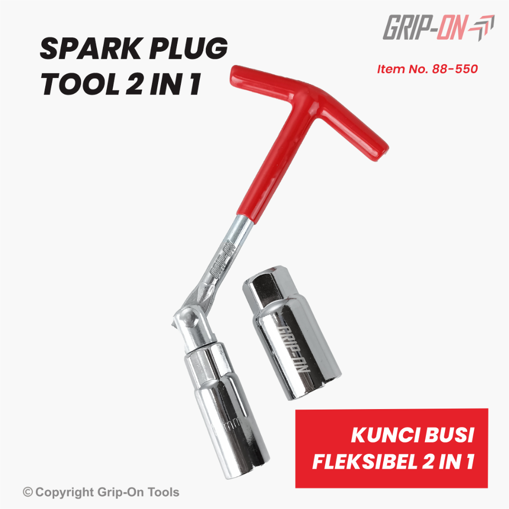 Jual Grip-On T Socket Spark Plug Flexible Tool 2in1 16MM & 21MM Kunci ...