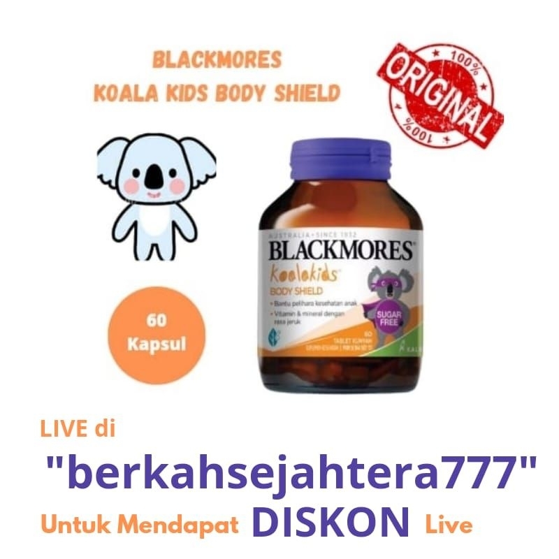 Jual BLACKMORES KOALA KIDS BODY SHIELD - ISI 60 TABLET | Shopee Indonesia