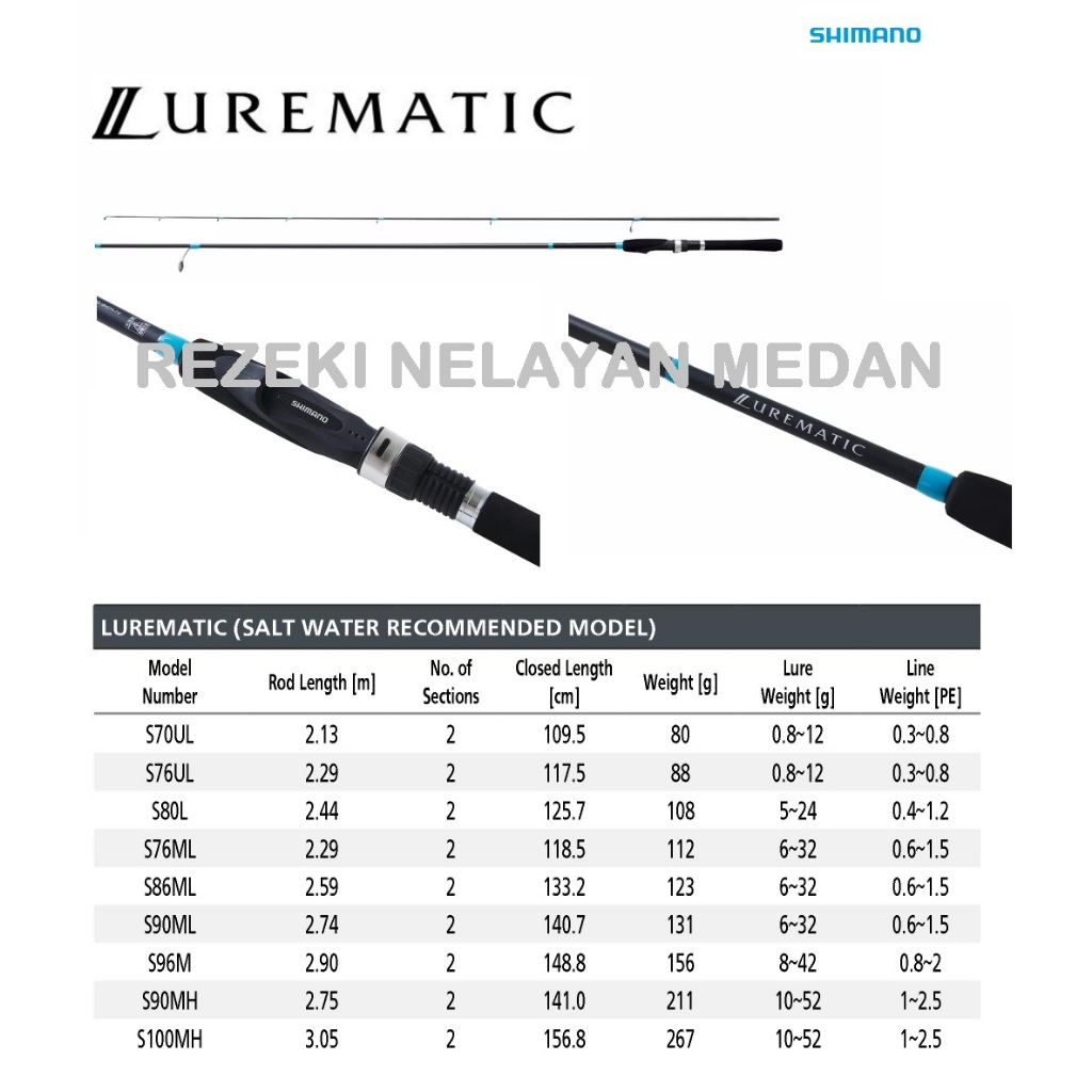 Jual Joran SHIMANO LUREMATIC SALTWATER 2023 | Shopee Indonesia