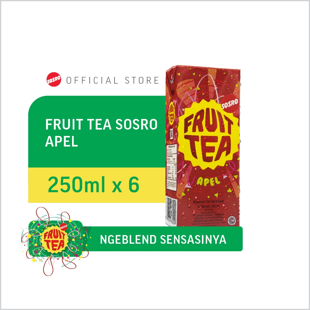 Jual Fruit Tea Sosro Kotak 250ml isi 6 pcs | Shopee Indonesia