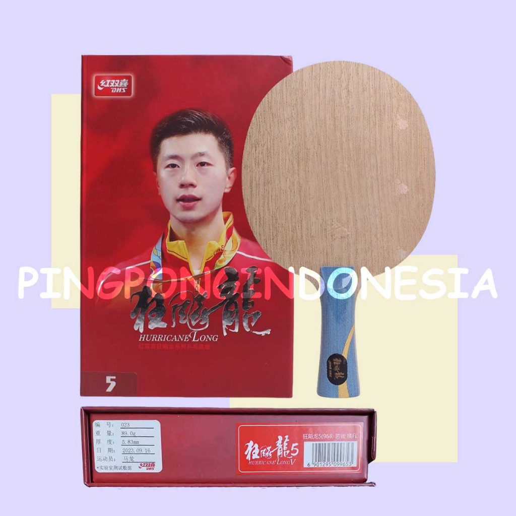 Jual DHS W968 Hurricane Long 5 Professional Ma Long - Kayu Bet Pingpong W 968 | Shopee Indonesia