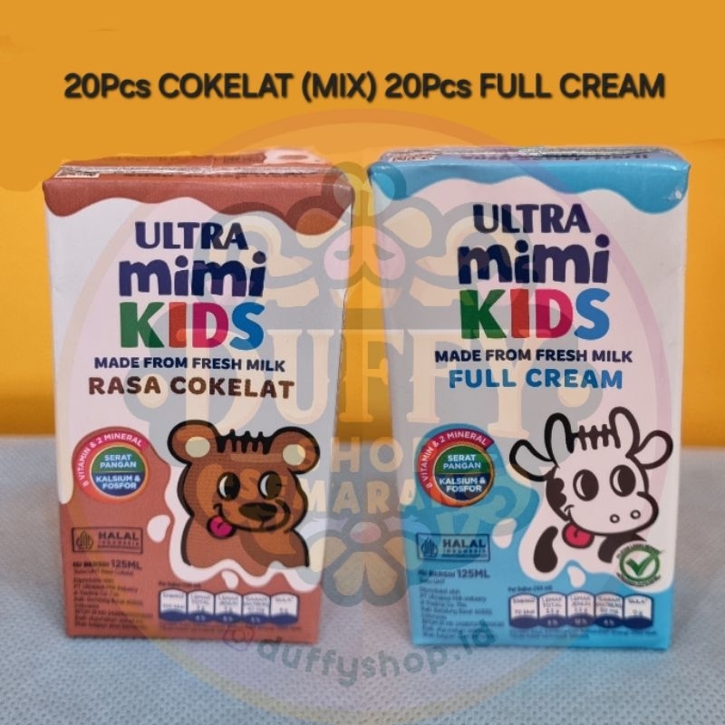 Jual SUSU ULTRA MIMI KIDS RASA FULL CREAM MIX COKELAT 1 KARTON @125ML (40PCS) BABY SHARK SERIES ...