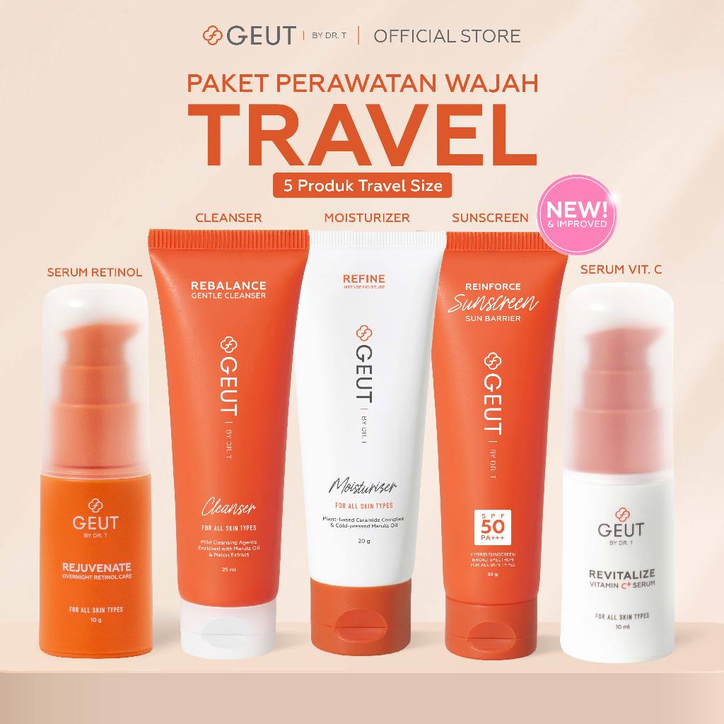 Jual GEUT KISS Travel Set 5pcs (Paket Wajah Kulit Indah Sehat Seimbang ...