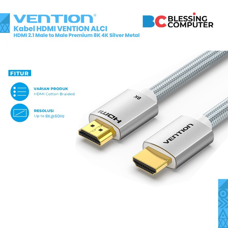 Jual Kabel HDMI VENTION ALCI HDMI 2.1 Male to Male Premium 8K 4K Silver ...