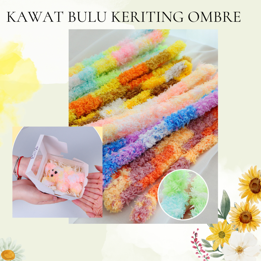 Jual Kawat Bulu Keriting Ombre Moru DIY Craft | Shopee Indonesia