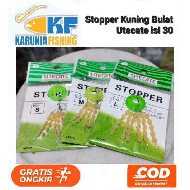 Jual Stopper Utecate Kuning Bulat isi 30pcs | Shopee Indonesia