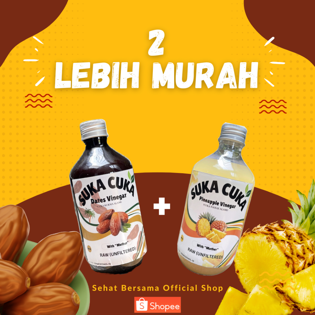 Jual Paket Bundling Suka Cuka Varian Cuka Kurma dan Cuka Nanas untuk ...