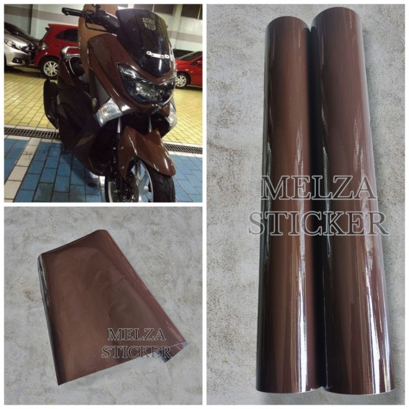 Jual Skotlet Stiker Warna Coklat Tua Glossy Lebar 45 Cm | Shopee Indonesia