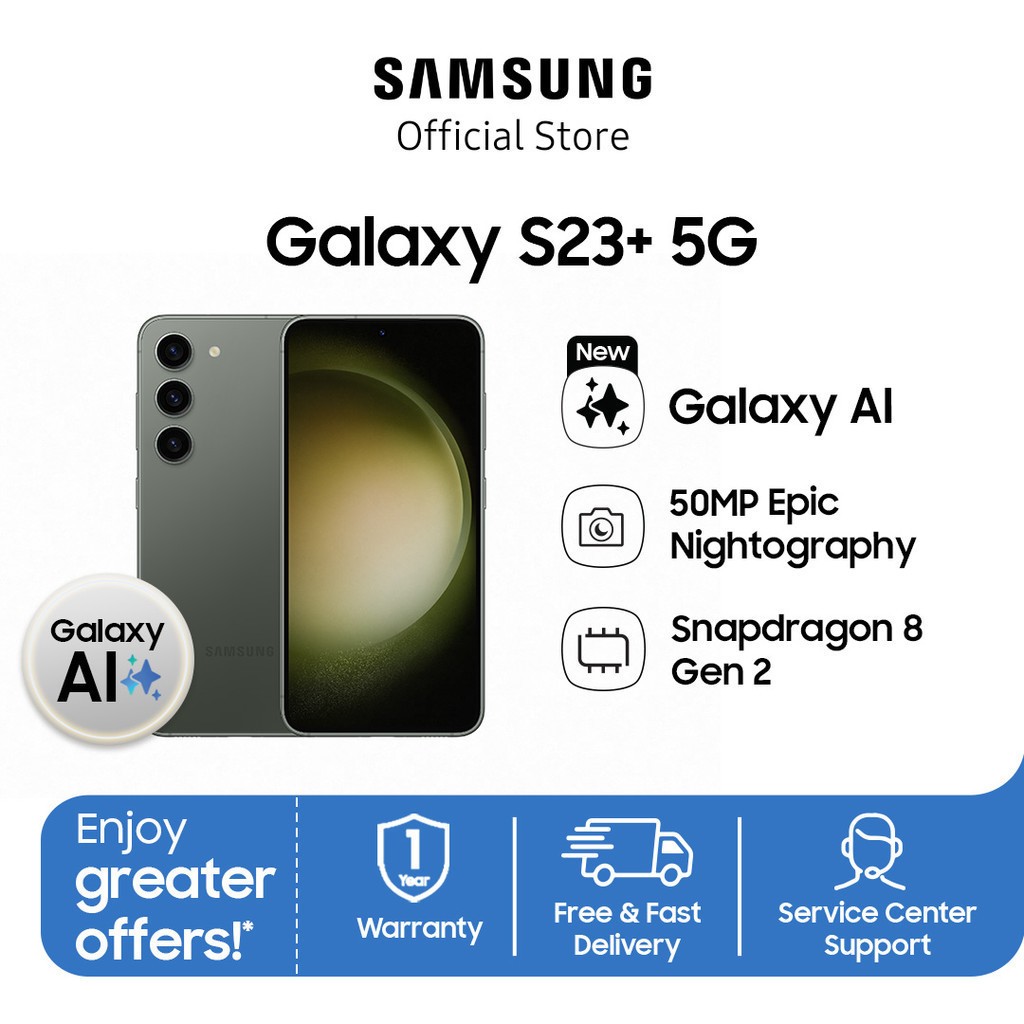 Jual Samsung Galaxy S23+ 5G 8GB/256GB - Green, Handphone AI | Shopee ...