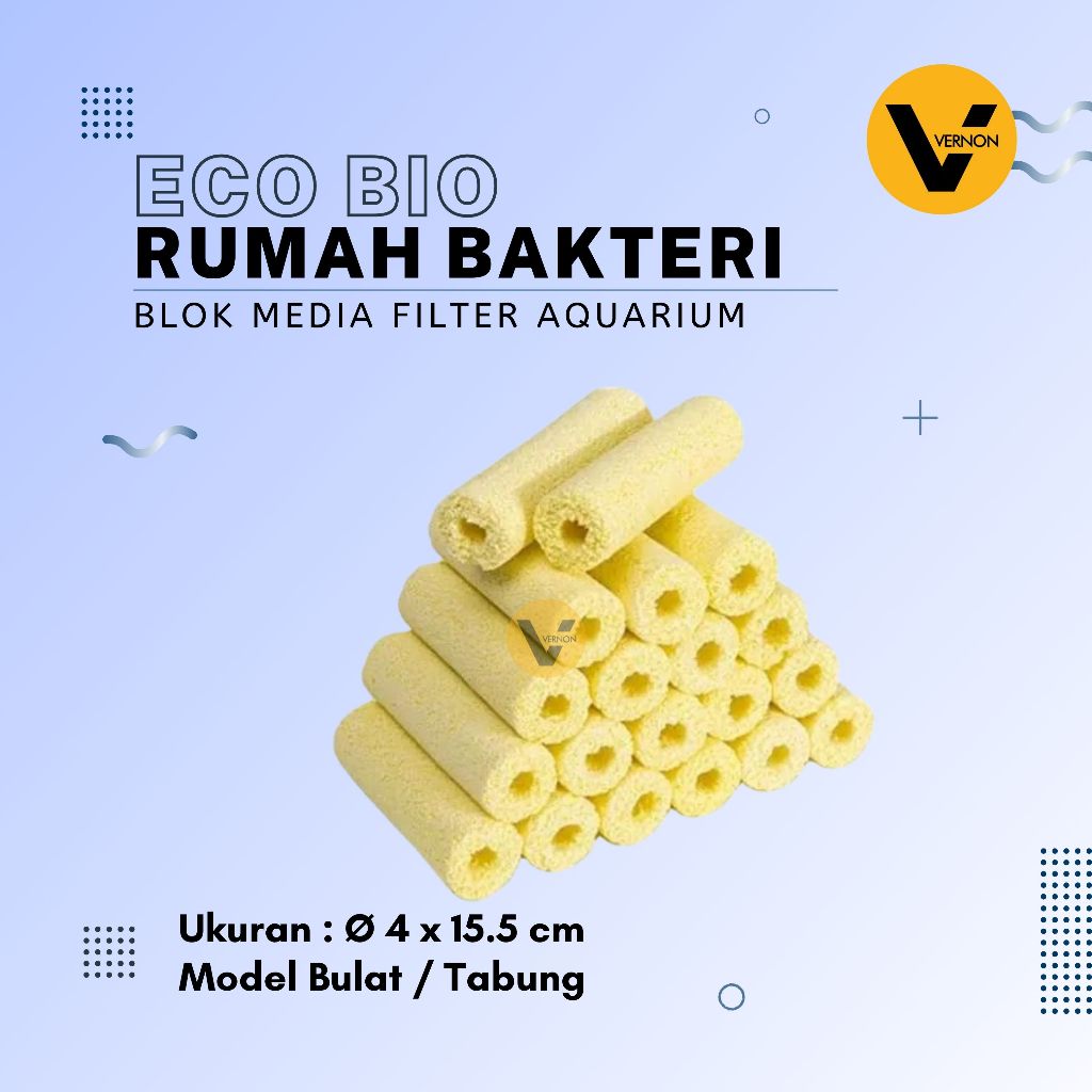 Jual Media Filter Eco Bio Block Rumah Bakteri Model Bulat / Tabung 15,5 ...