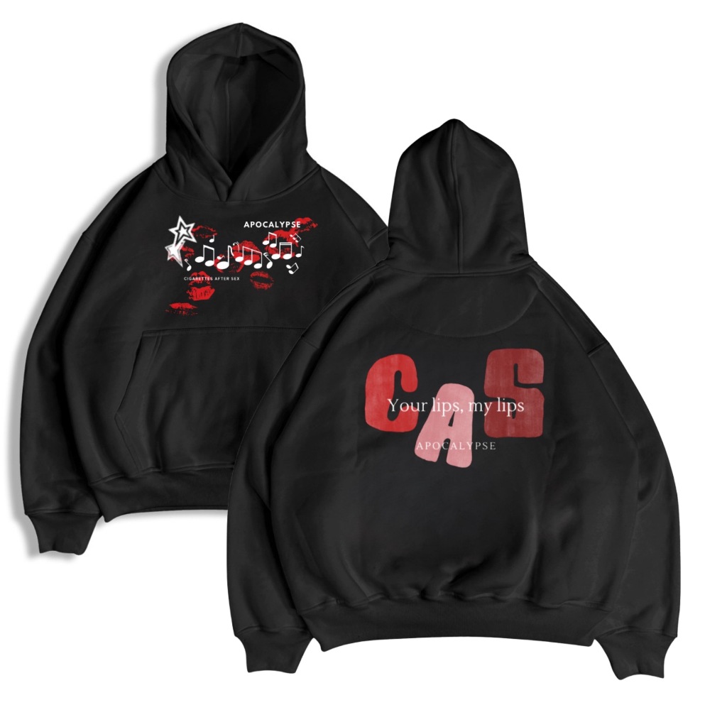 Jual Pullover Hoodie Vintage Your Lips Apocalypse CAS Black | Shopee ...