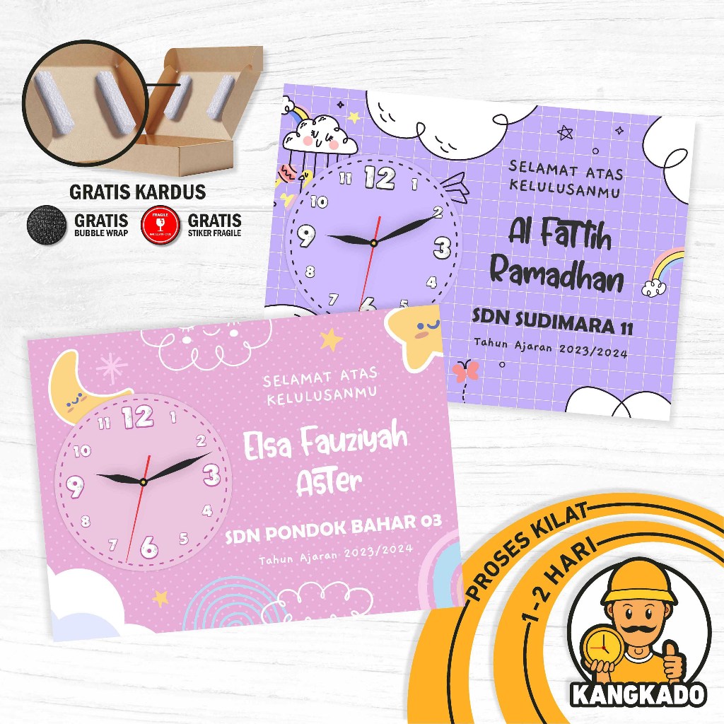 Jual JAM DUDUK UKURAN 10CM X 15CM SOUVENIR KENANG KENANGAN SEKOLAH ...