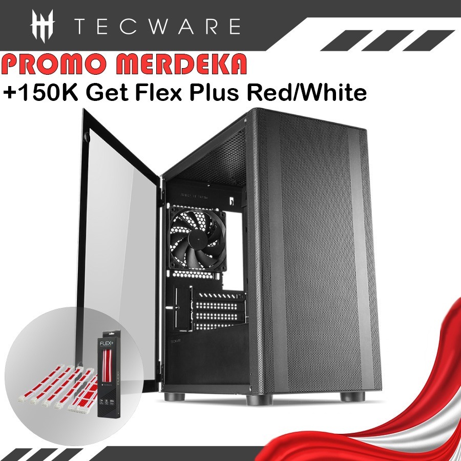 Jual TECWARE FLATLINE TG MK2 - Clean & Seamless mATX Case / Casing PC ...