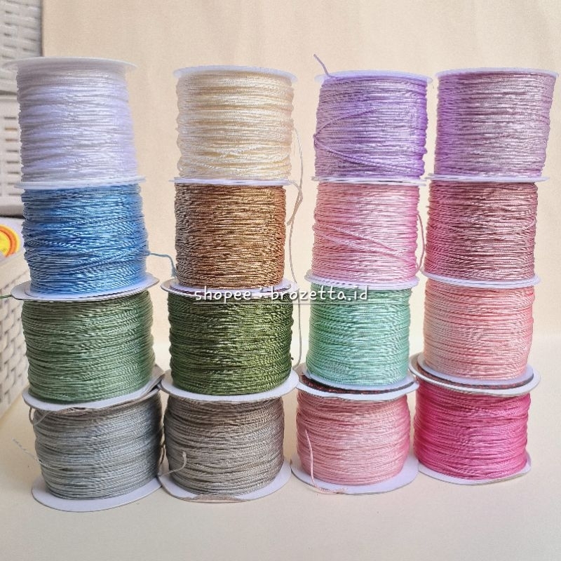Jual 5 meter tali giok tali gelang import merk jepang jade thread warna ...