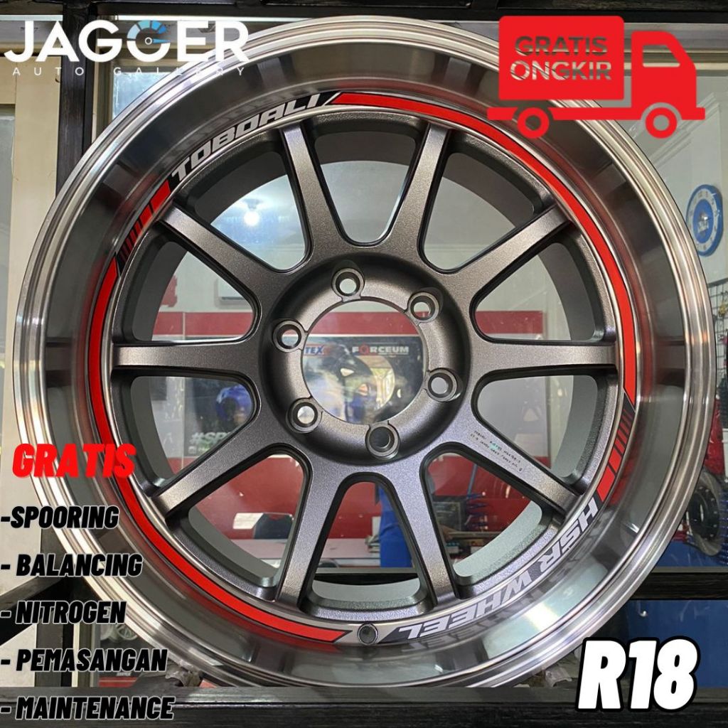 Jual velg cumi darat ring 18 pajero fortuner triton hilux HSR TOBOALI lebar 9.5inc | Shopee ...