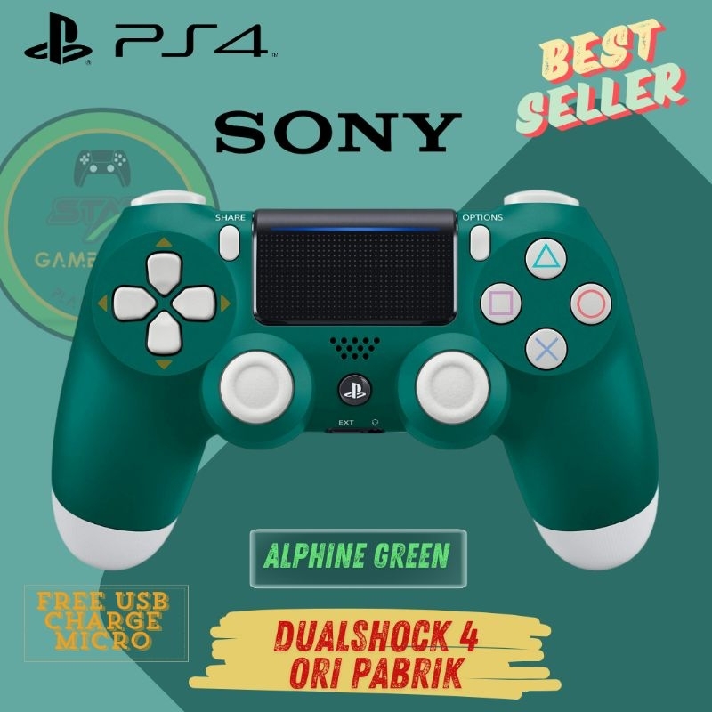 Jual Stik Ps4 ds4 wirreles Op Warna Alphine Green | Shopee Indonesia