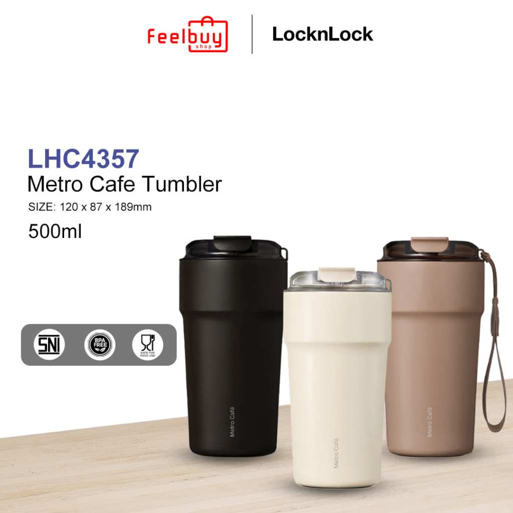 Jual LocknLock Metro Cafe Tumbler 500ml - LHC4357 | Shopee Indonesia