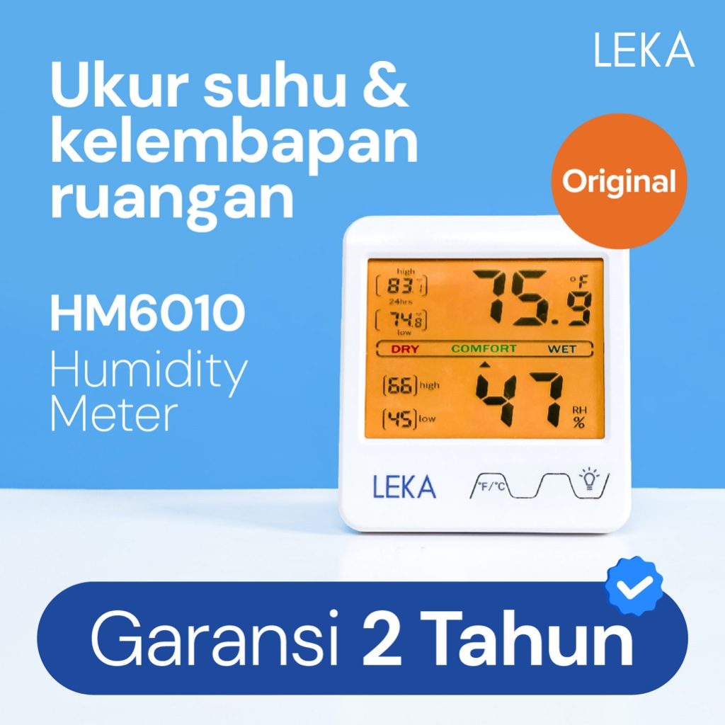 Jual LEKA HM6010 Humidity Meter - Hygrometer Thermometer Ukur Lembab ...