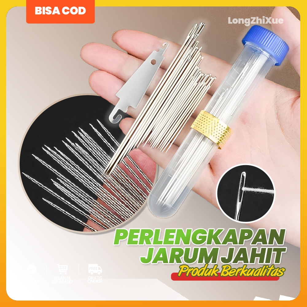Jual [ PAKET 20 PCS ] Mata Jarum Benang Jahit Baju Selimut Lubang Besar ...