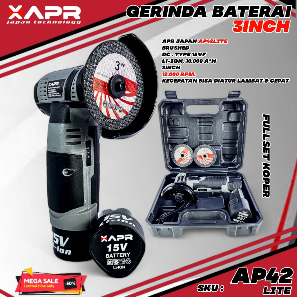 Jual Promo Mesin Gerinda Gurinda Grinda Baterai Cordless Angle Grinder ...