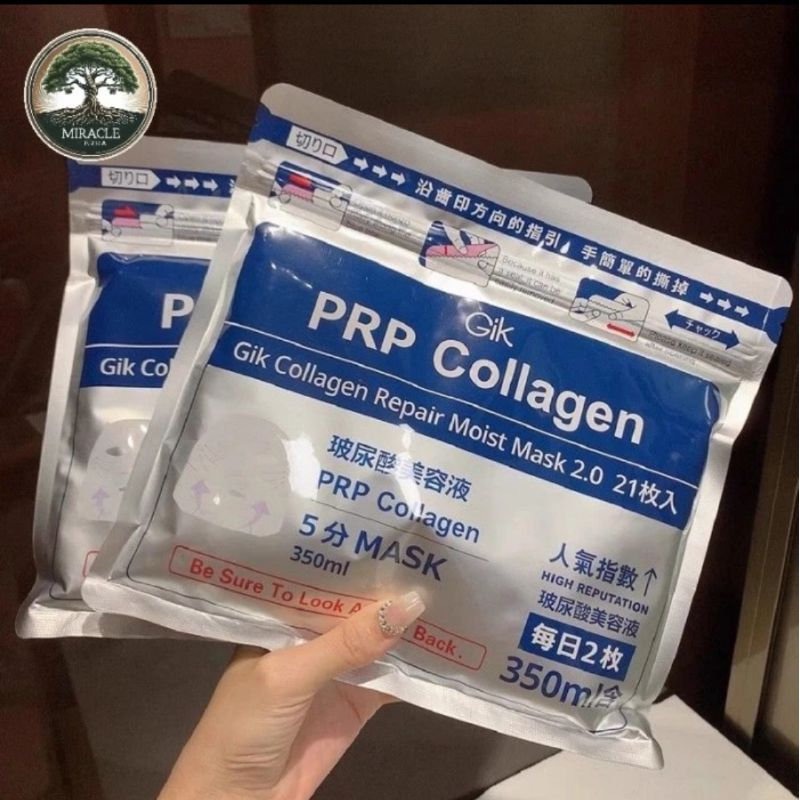 Jual Gik PRP Collagen mask - masker kolagen asam hyaluronic 5 menit mencerahkan dan hidrasi ...