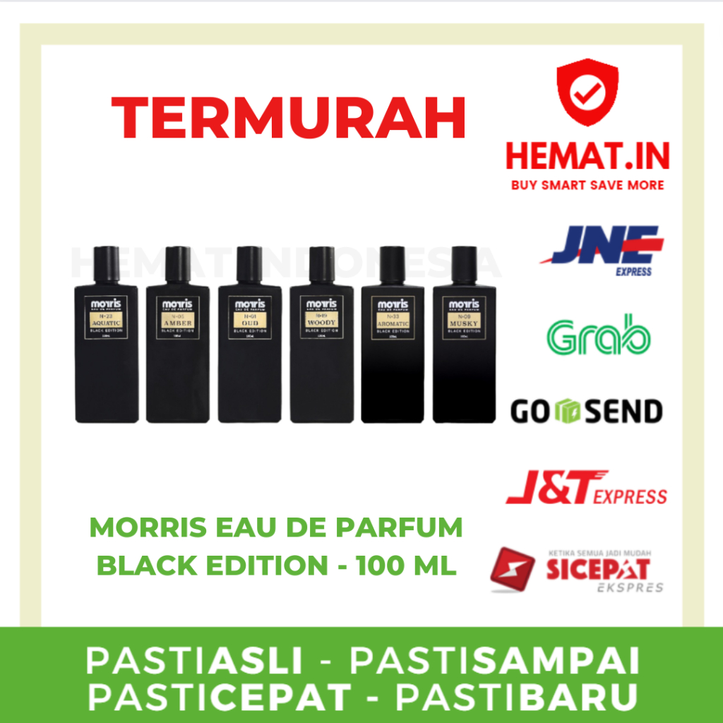Jual MORRIS EAU DE PARFUM BLACK EDITION 100 ML 100ML MEN PERFUME HITAM ...