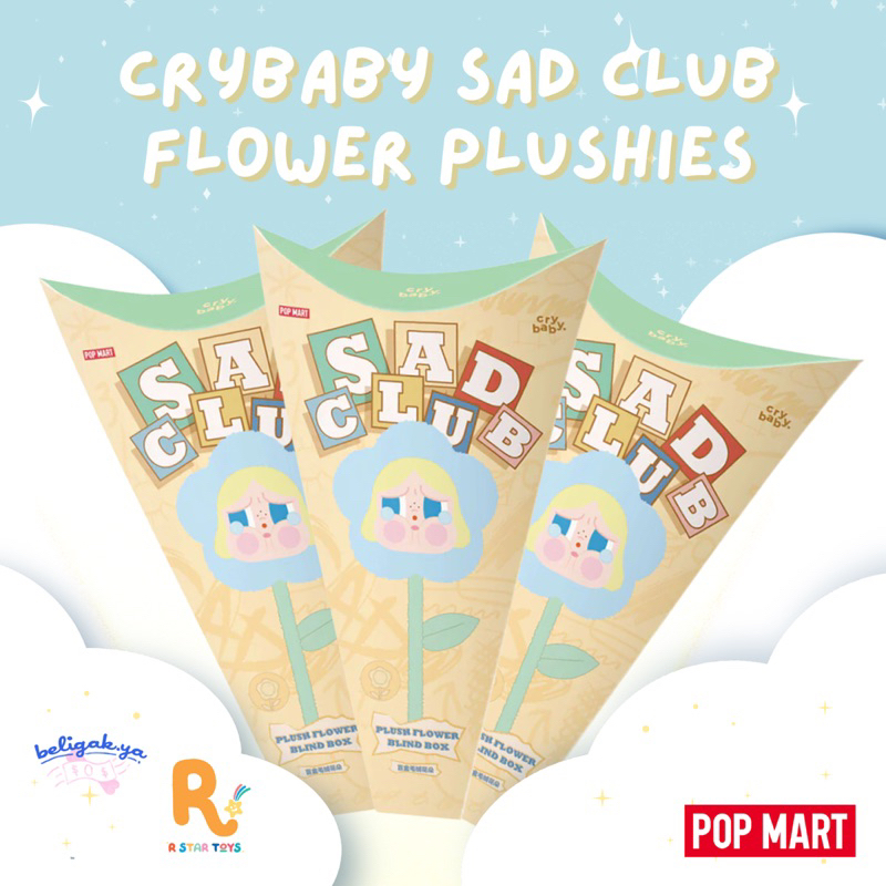 Jual [READY] Cry Baby Sad Club Flower Plushies Random SEALED Gacha Pop ...