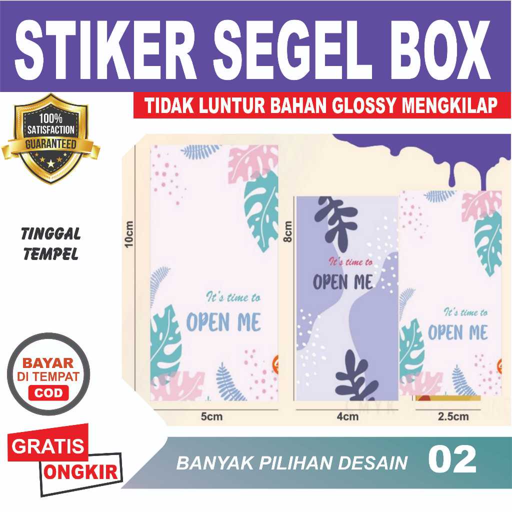 Jual Cetak Stiker Segel Kotak Box Custom Sticker Kotak Segel Makanan ...