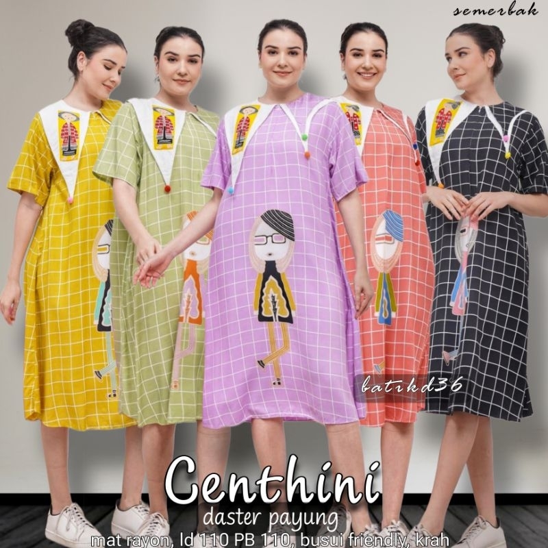 Jual (Semerbak) Daster lucu kekinian payung krah rayon halus murah ...