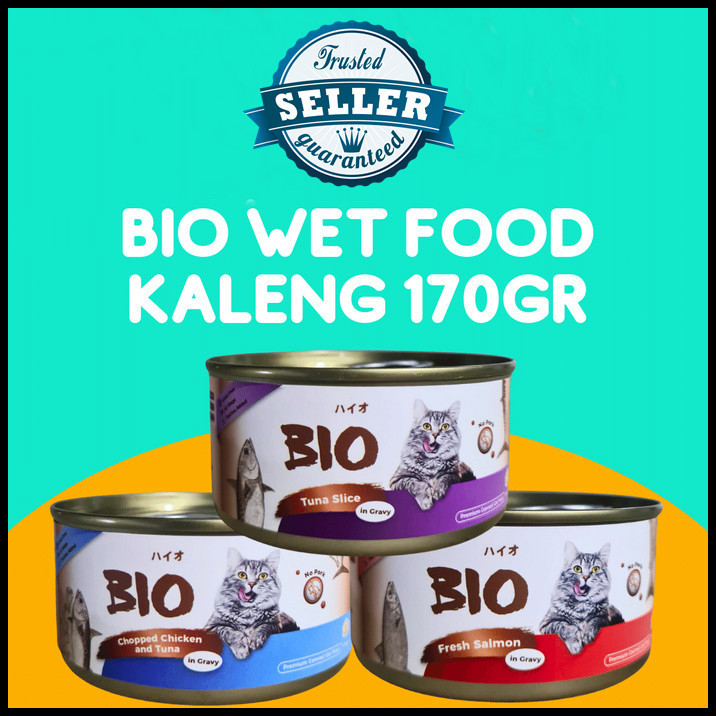 Jual BIO CAT makanan basah kucing no life meo ori cat food KALENG 170 ...