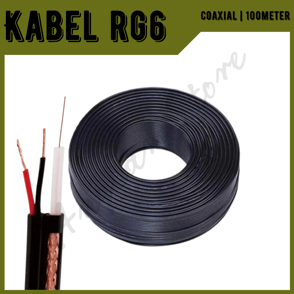 Jual Kabel CCTV RG6 Plus Power 100 Meter | Shopee Indonesia